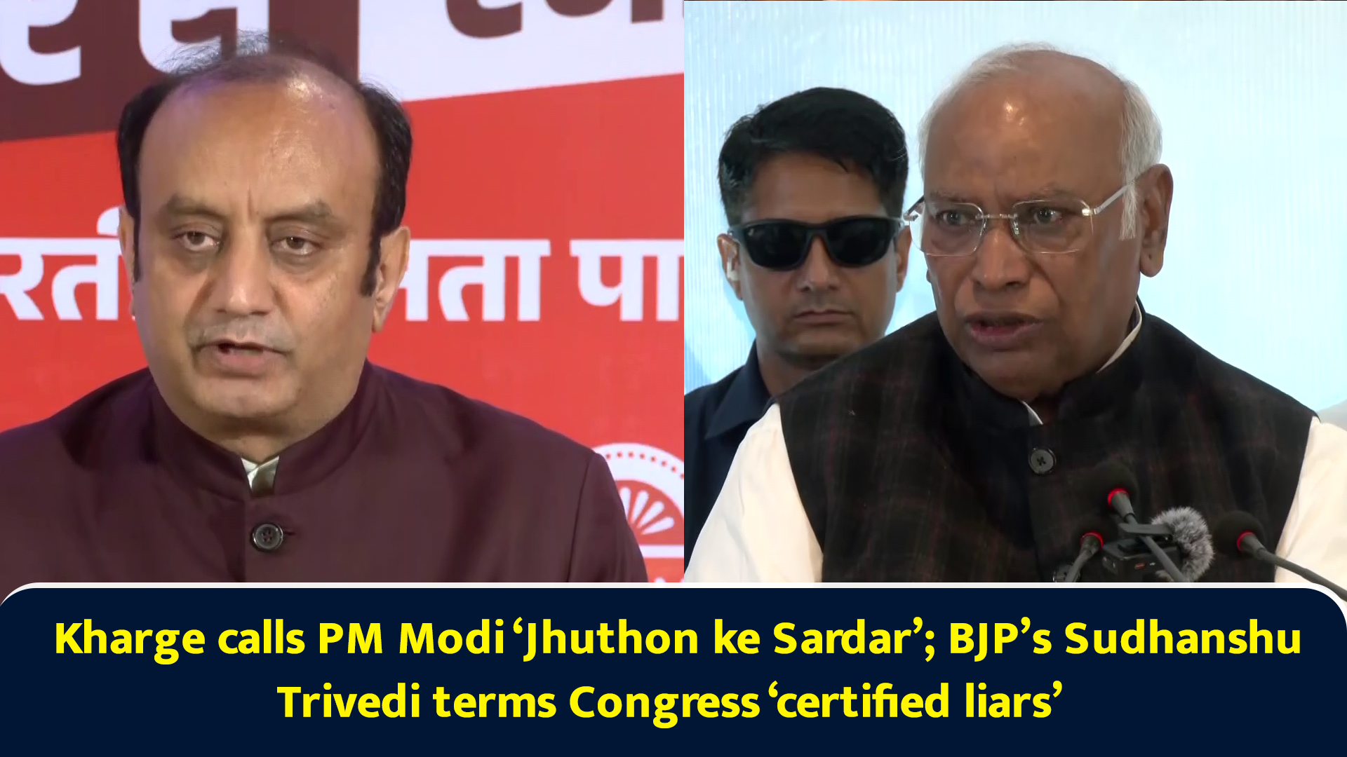 Kharge calls PM Modi ‘Jhuthon ke Sardar’; BJP’s Sudhanshu Trivedi terms ...