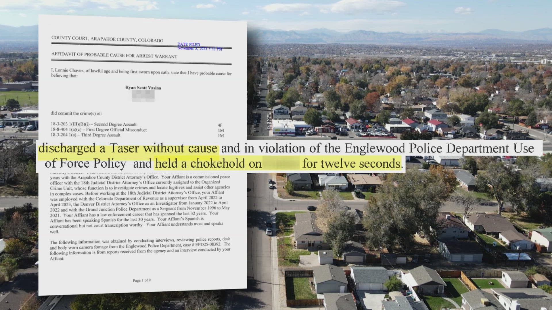 Englewood officer faces assault charge after traffic stop incident