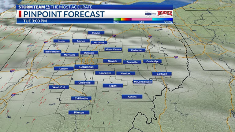 Mild & breezy weather for mid week for Columbus area