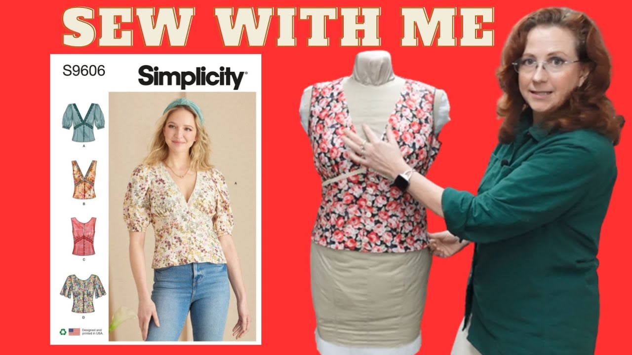 Loopy Button Top Tutorial — Sewing Simplicity 9606 in Rose Fabric
