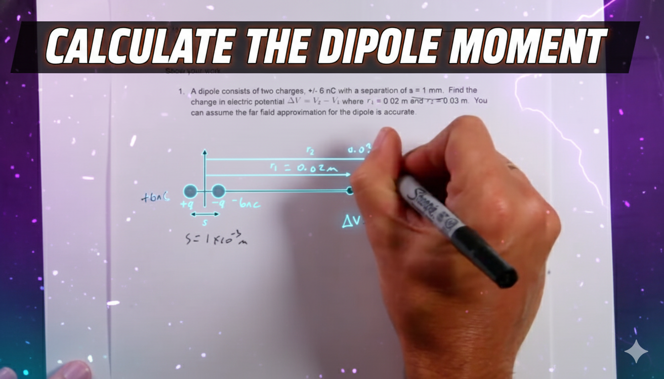 Change in Electric Potential Along a Dipole Axis Explained