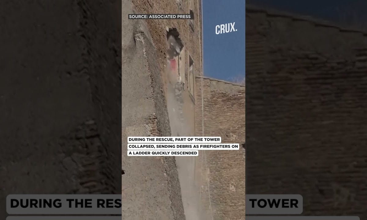 Watch: Rome’s Medieval Torre Dei Conti Tower Partially Collapses ...