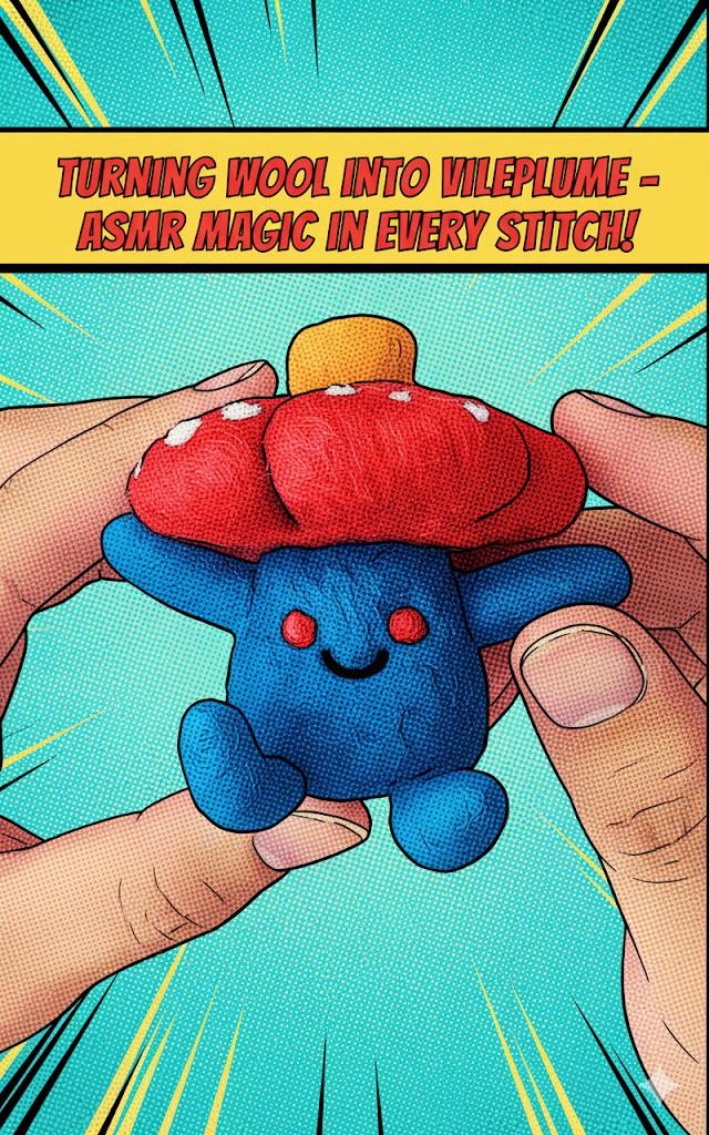 Turning Wool into Vileplume – ASMR Magic in Every Stitch!