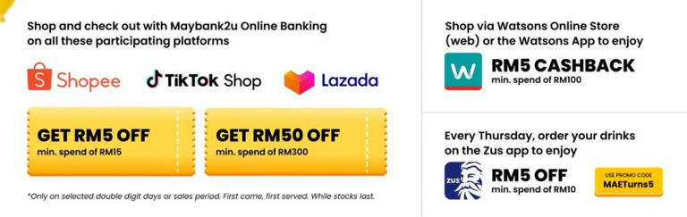 Maybank’s MAE Turns 5 Campaign Offers 5% p.a. Returns, Cashbacks and More!