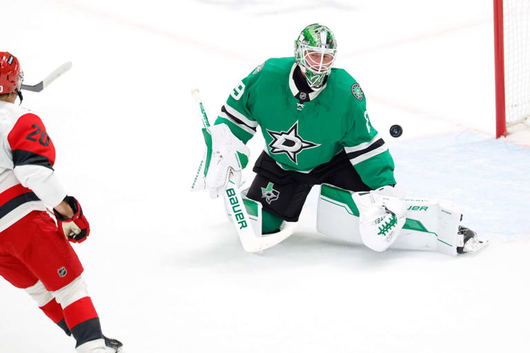 Stars goalie Jake Oettinger expected to miss Tuesday’s game vs. Oilers ...