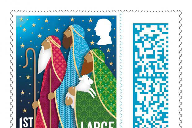 Christmas stamp designs for Royal Mail this year, as first class stamp ...