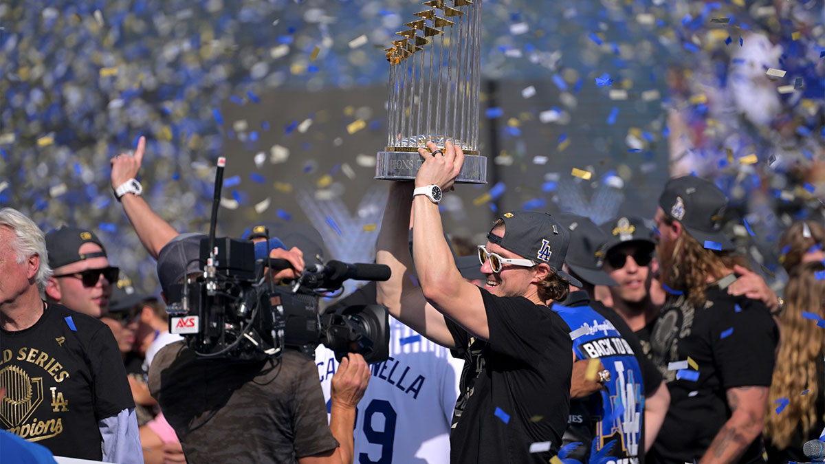 Lakers to celebrate Dodgers World Series win vs. Spurs