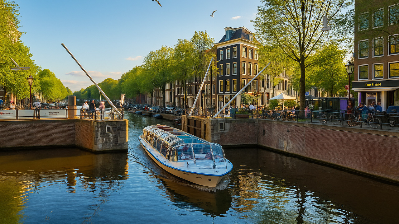 Rustige wandeling langs de grachten in het historische hart van Amsterdam