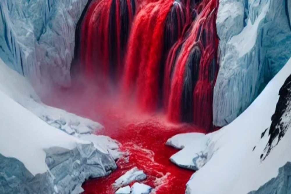 Misteri di Balik Air Terjun Merah Darah di Tengah Gurun Antartika