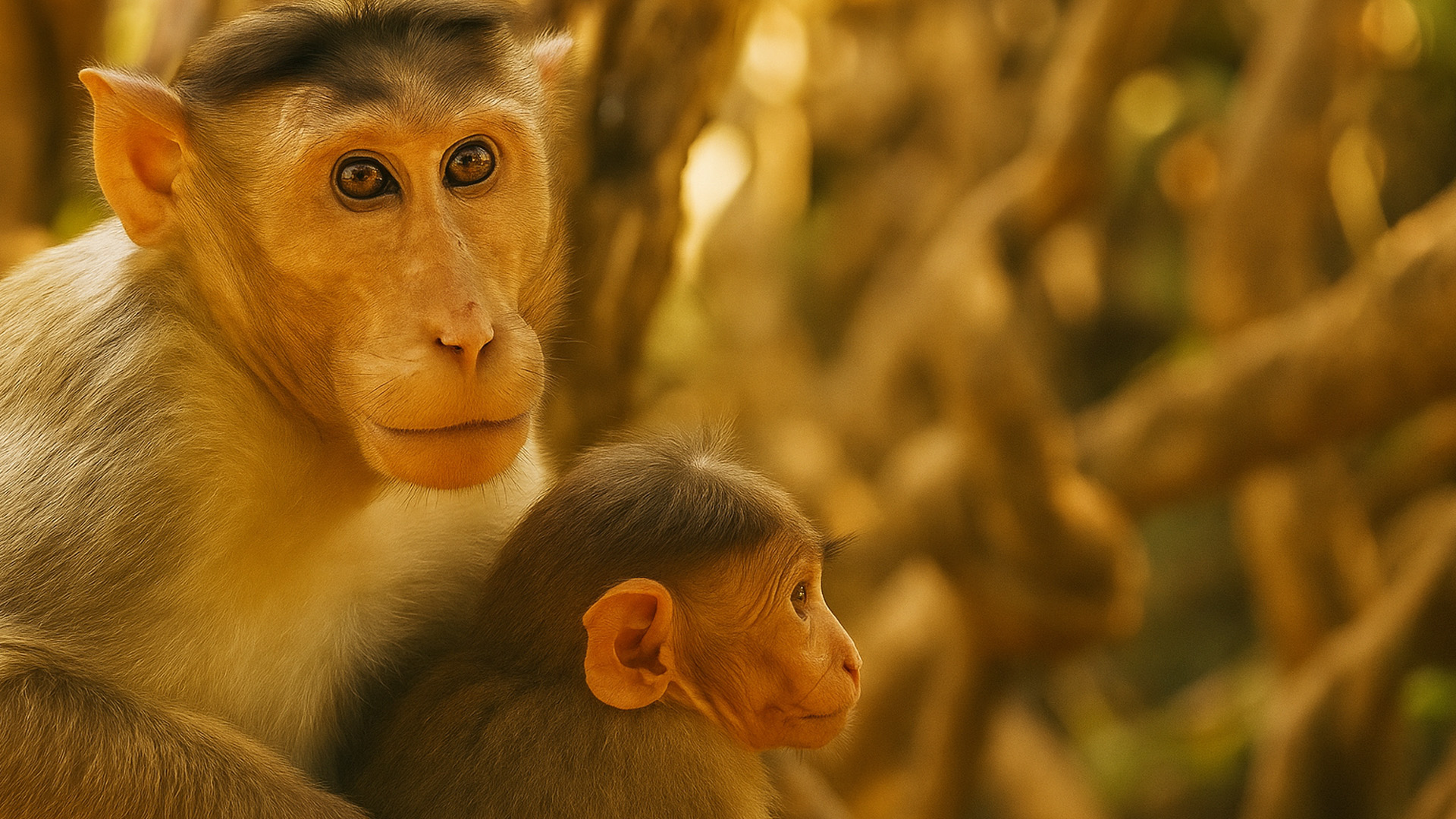 Monos de la India: Vida entre los árboles