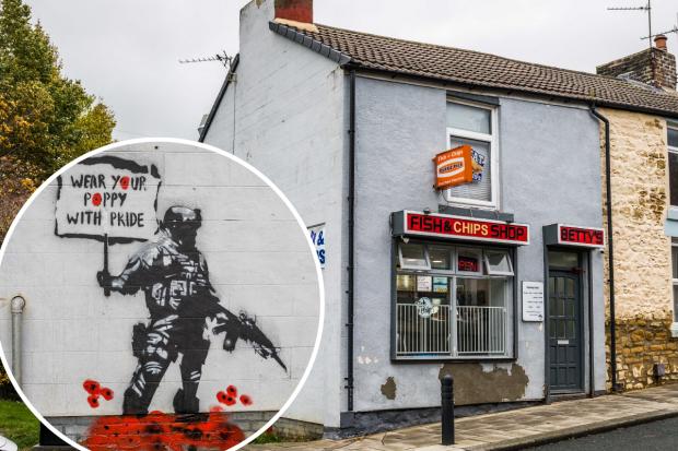 Mystery as Banksy style mural appears on side of County Durham fish and ...