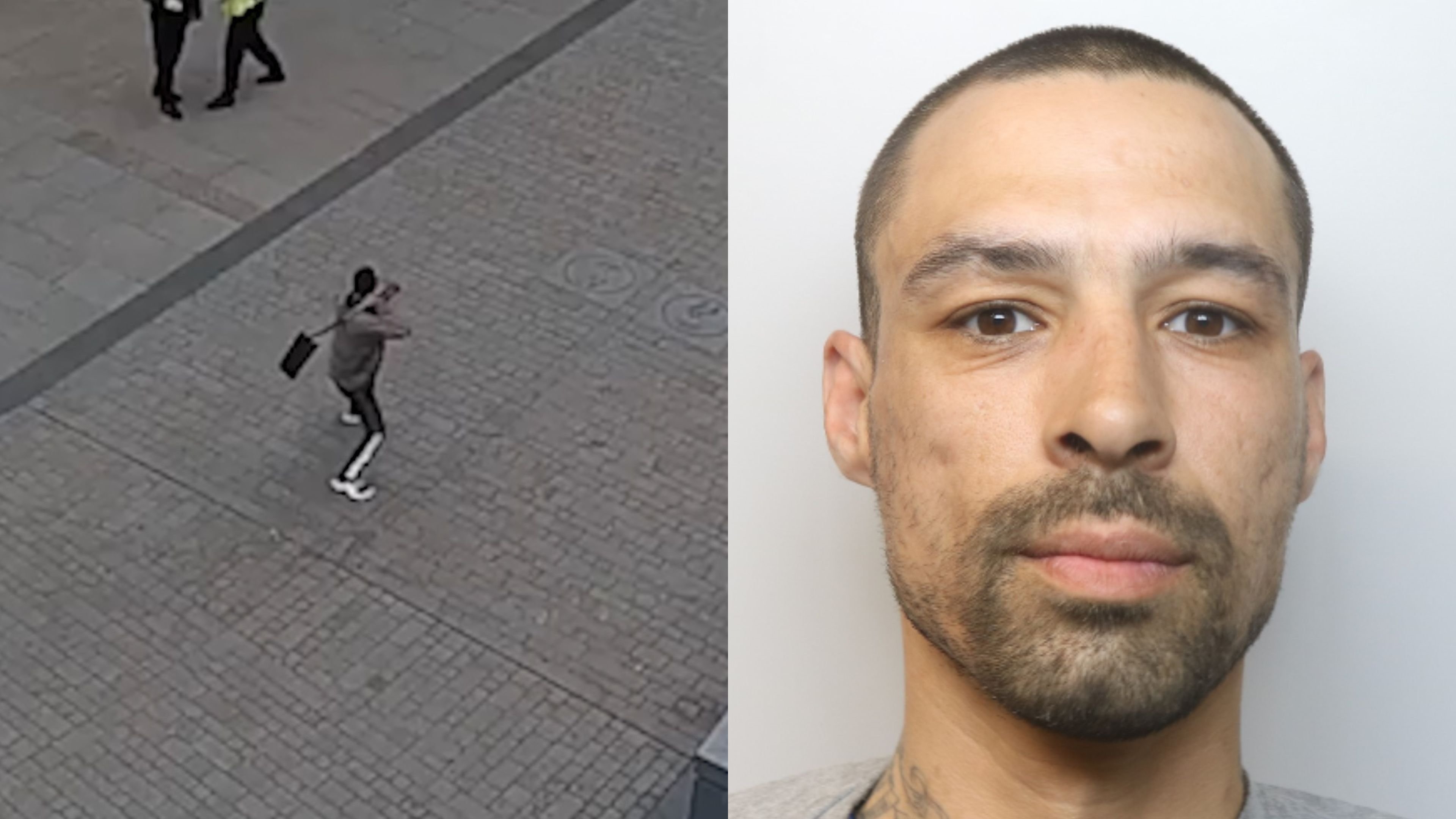 Man goes on rampage with shovel in busy downtown