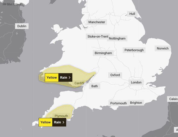 Met Office issues new yellow weather warnings for heavy rain across 2 ...