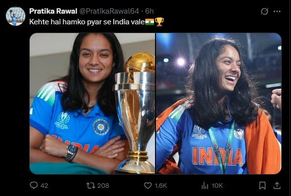 Why Pratika Rawal didn't get the Women's World Cup winner's medal ...