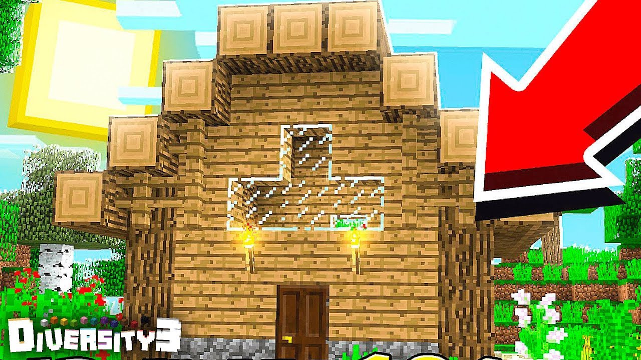 The weirdest Minecraft survival house ever (Diversity 3 Survival)