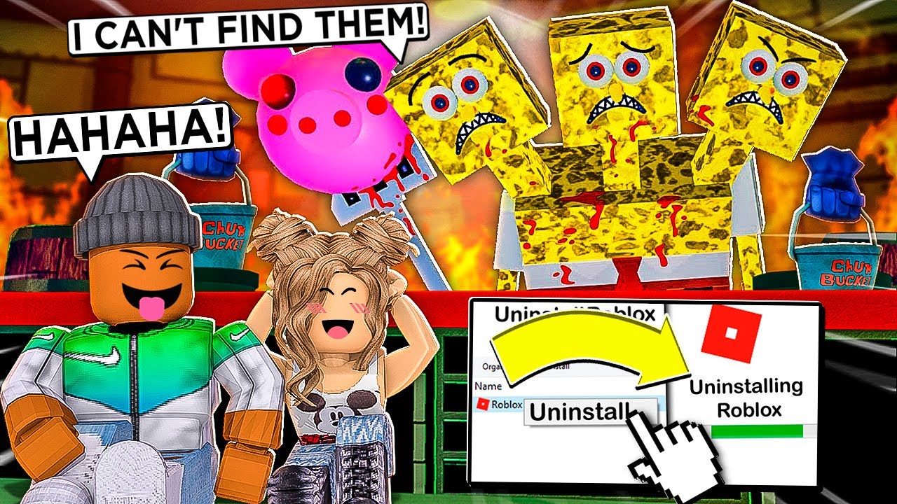 SpongeBob quit the game: Roblox funny map