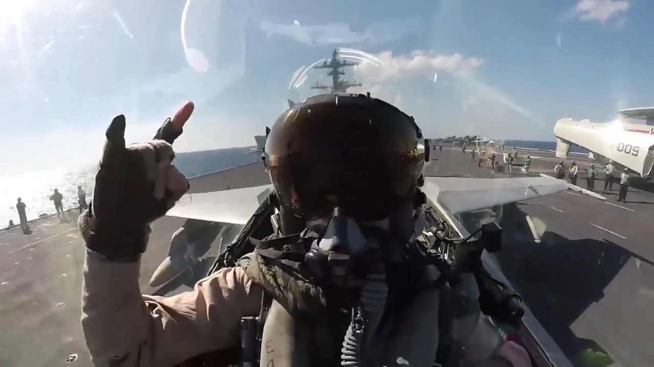 F/A-18 Hornets and Super Hornets roar into action with explosive power
