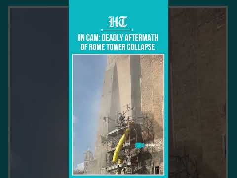 WATCH: Immediate Aftermath Of Partial Collapse Of A Medieval Tower In Rome