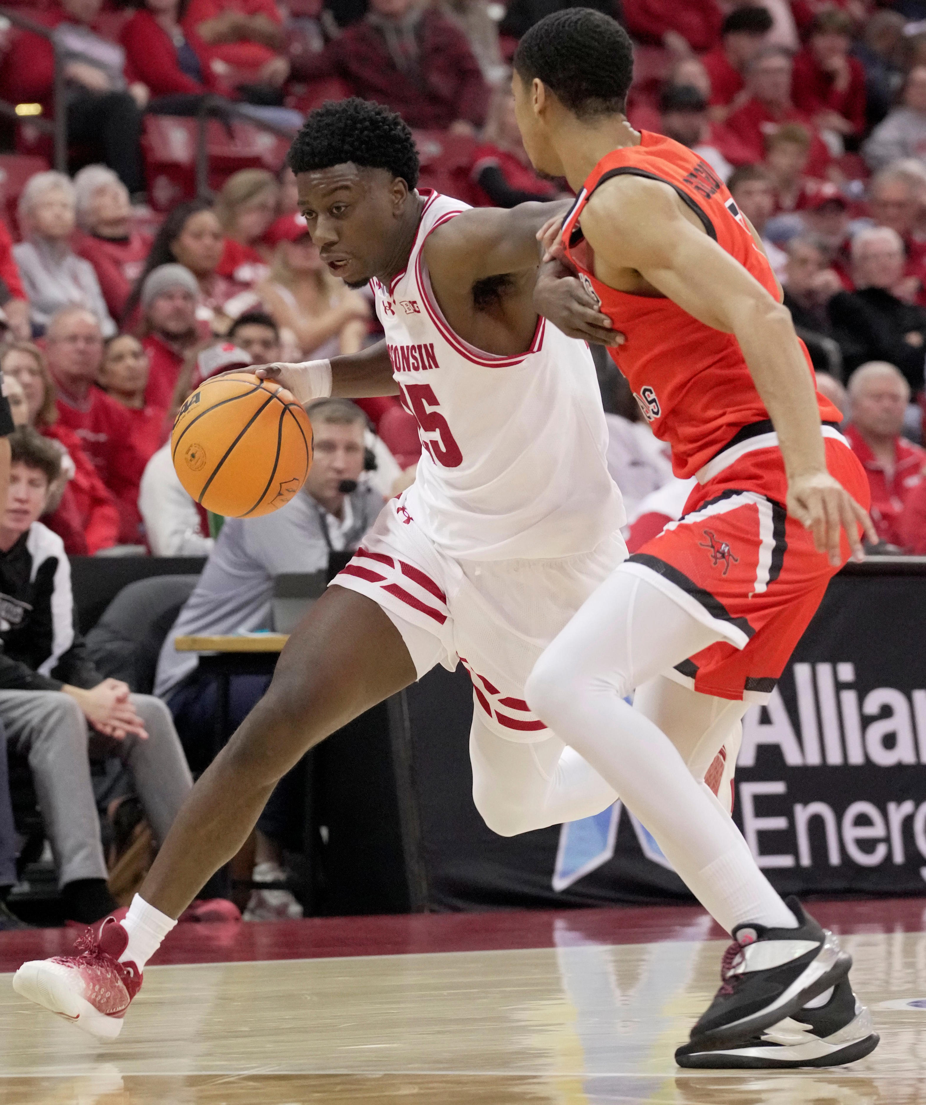 What channel is Wisconsin basketball vs Ball State on tonight?