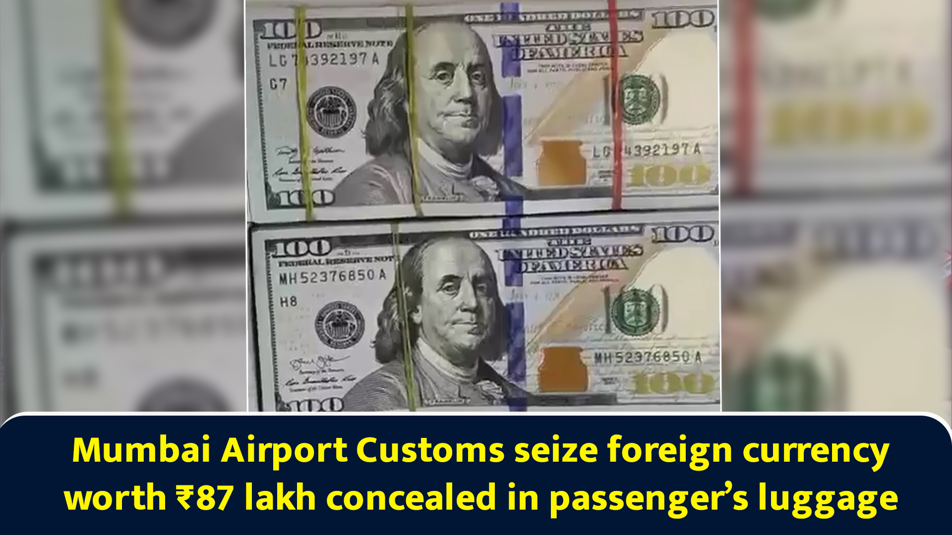 Mumbai Airport Customs seize foreign currency worth ₹87 lakh concealed ...