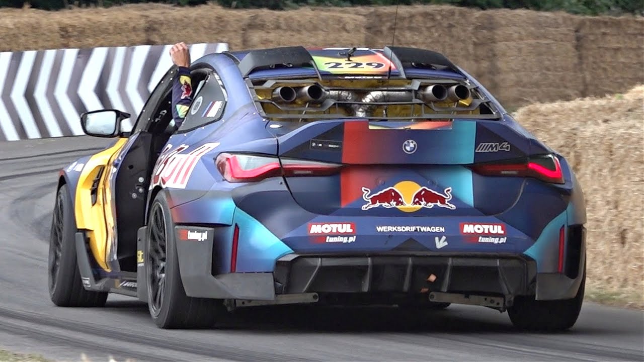 1000HP BMW M4 G82 – Anti-Lag Drift Show at Goodwood