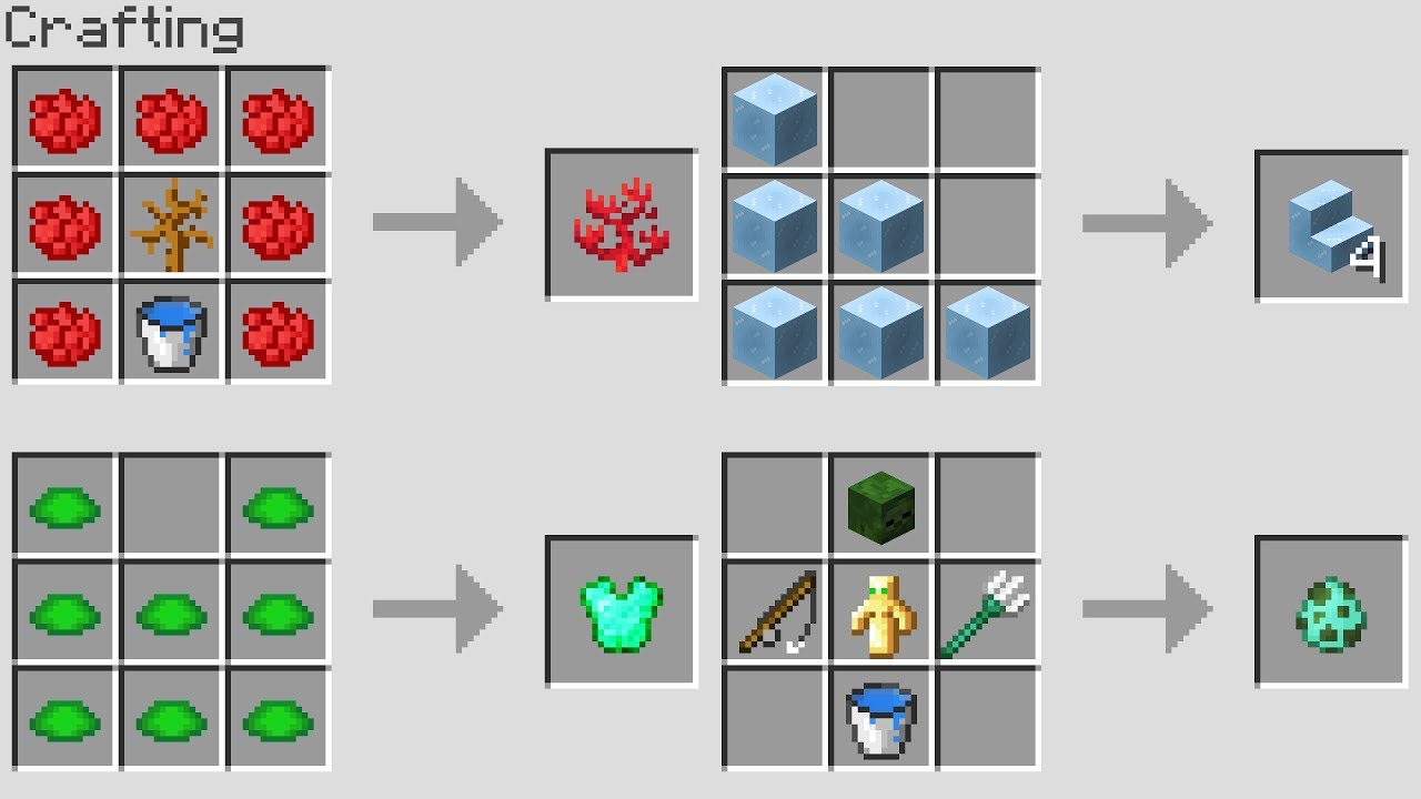 Minecraft 1.13 crafting recipes!