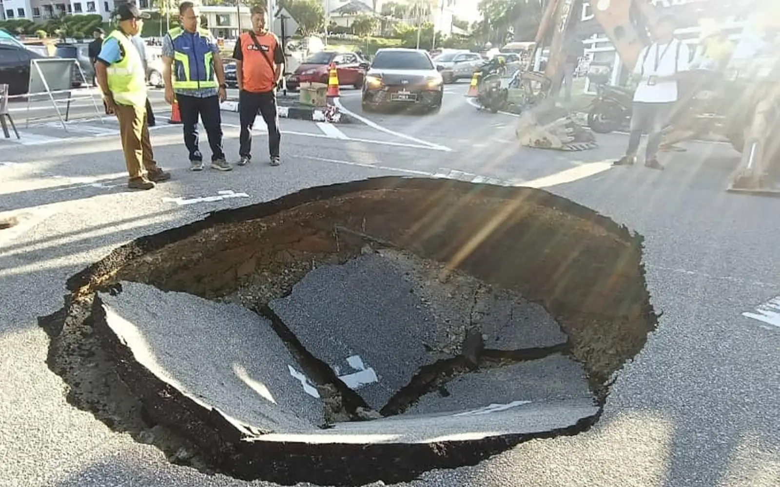 Cave-in reported on Penang’s Jalan Dato Ismail Hashim