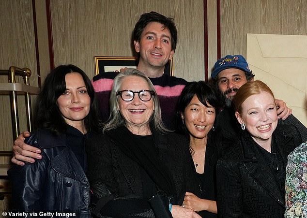 Succession reunion as Sarah Snook is supported by on-screen dad Brian ...