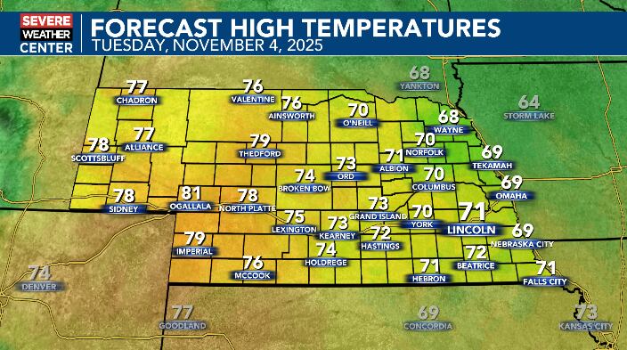 Seasonably Warm Today