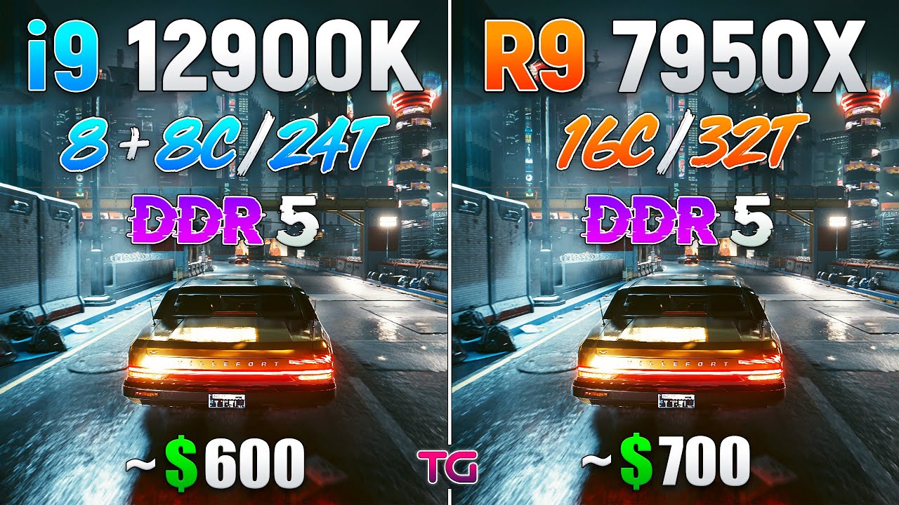 Ryzen 9 7950X vs Core i9 12900K - Test in 10 games