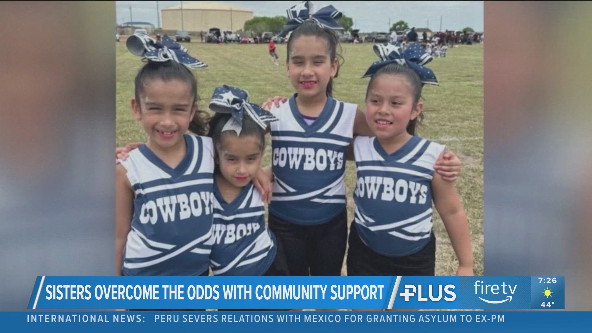 Texas sisters join cheerleading team years after being conjoined at birth