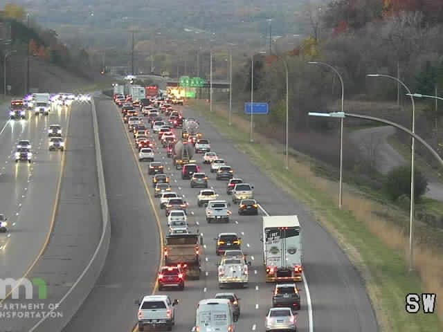 Crash Backs Up Traffic On I-494 Eastbound Near Maplewood Tuesday Morning