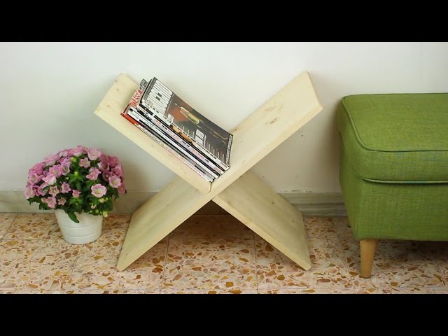 X shaped magazine rack