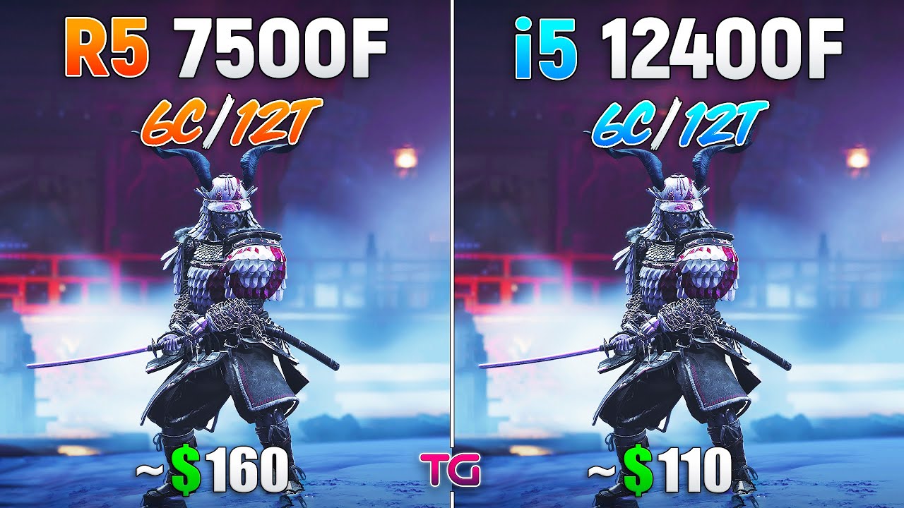 Ryzen 5 7500F vs Core i5 12400F - Test in 10 games