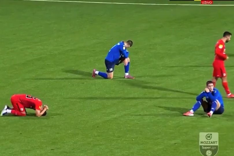 Top-flight footballers collapse and burst into tears after learning ...