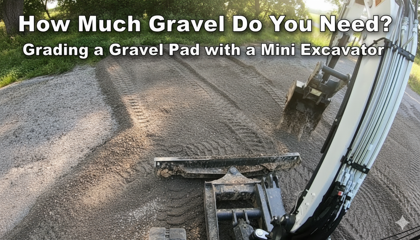 How Much Gravel Do You Need? Grading a Gravel Pad with a Mini Excavator