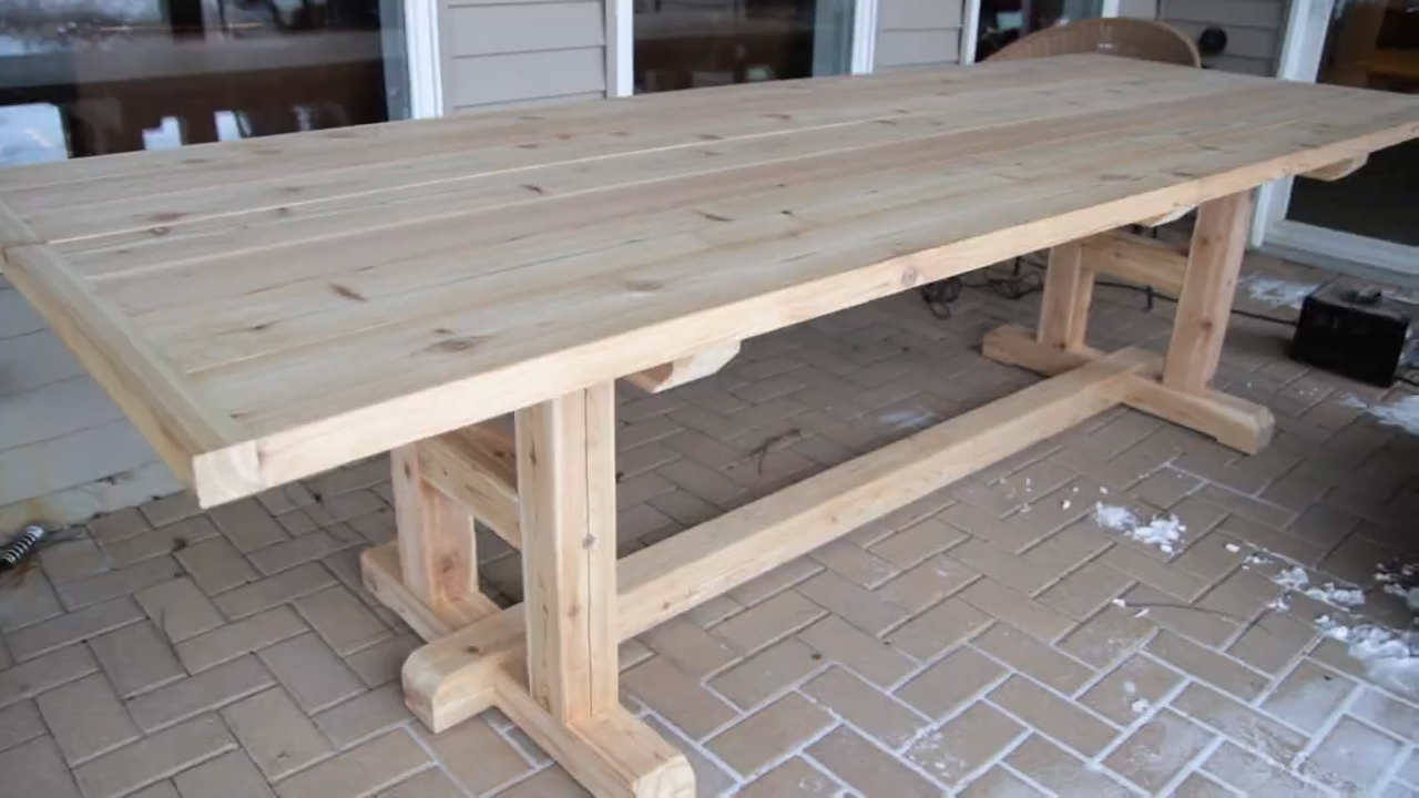 How to build an H-leg dining table step by step