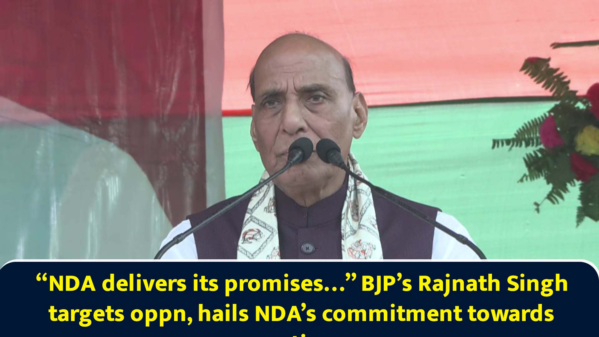 “NDA delivers its promises…” BJP’s Rajnath Singh targets oppn, hails ...