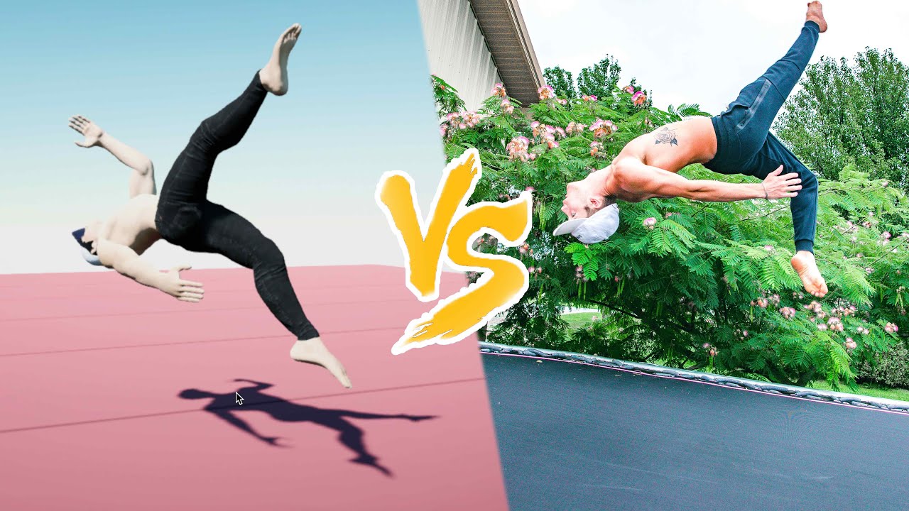 Flipping Video Game Tricks vs Real Life Attempts