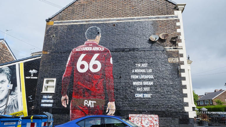 Alexander-Arnold's mural defaced ahead of Liverpool return