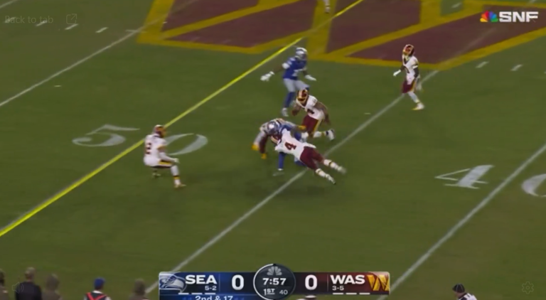 See the hip-drop tackle that got Commanders’ Frankie Luvu suspended