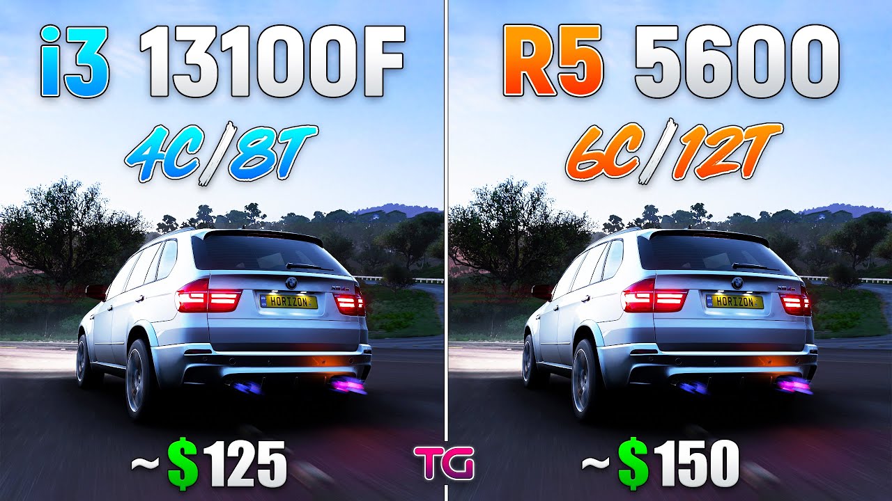 I3 13100F vs Ryzen 5 5600 - test in 9 games