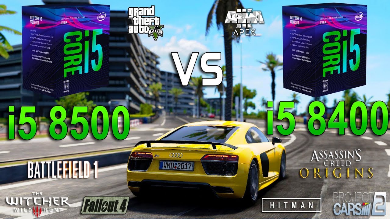 i5 8500 vs i5 8400 test in 8 games