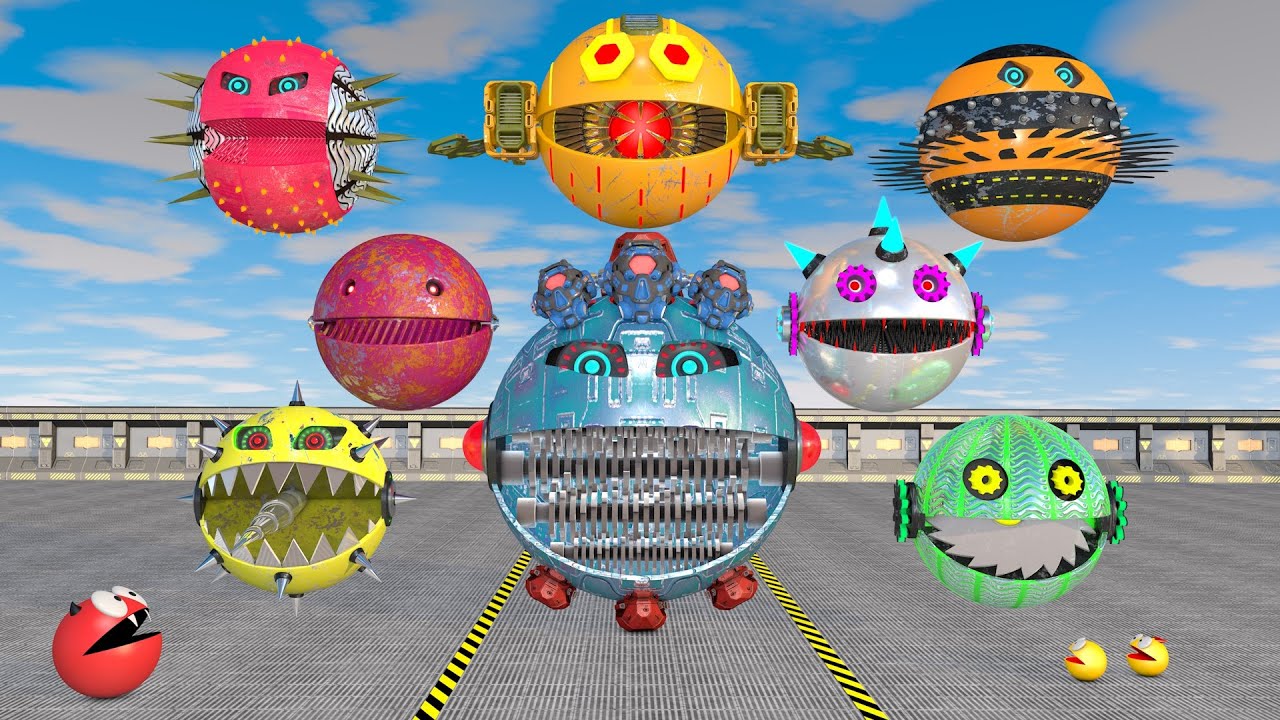 Shredder robot Pacman vs evil monster Pacman - epic showdown #pacman # ...