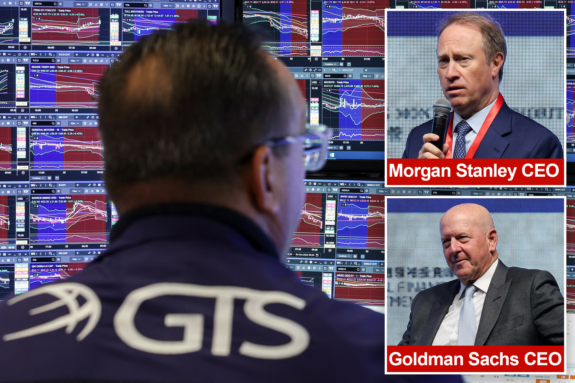 Dow slides 250 points as Goldman Sachs, Morgan Stanley CEOs warn of ...