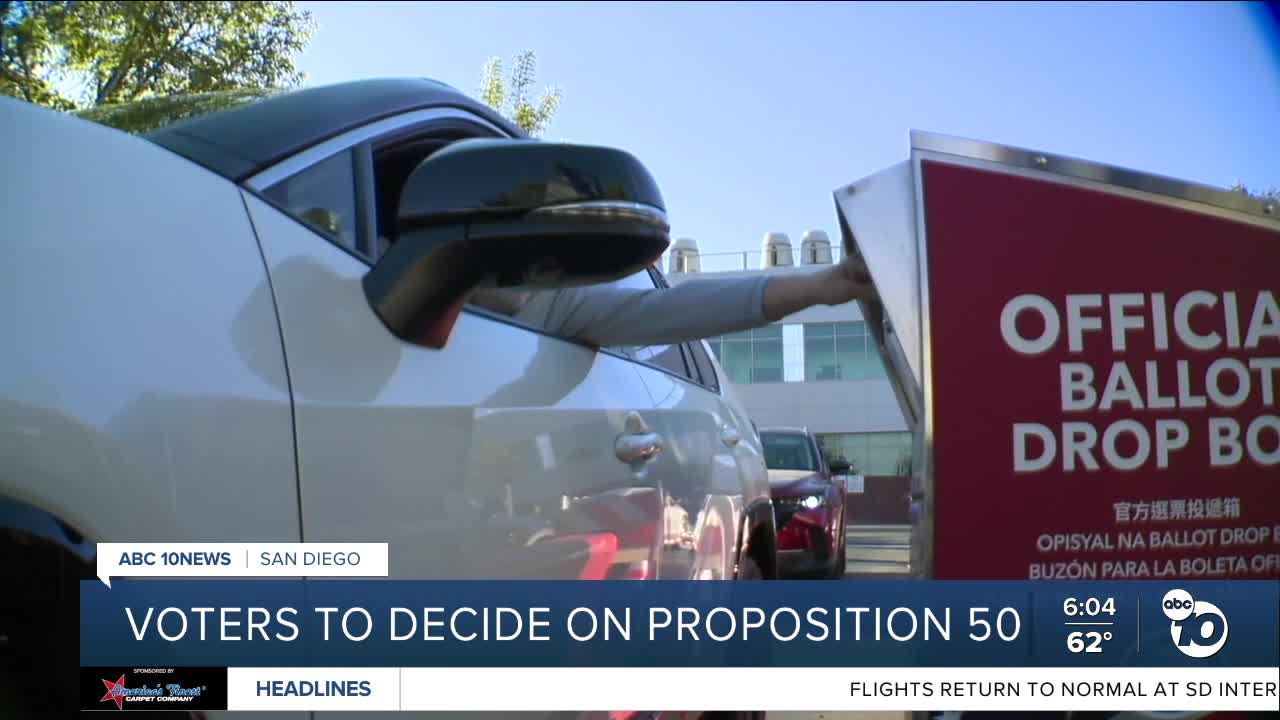 Prop. 50 in hands of California voters on Election Day