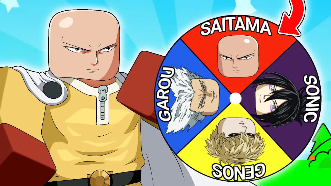 this RANDOM WHEEL chooses my CHARACTER in Saitama Battlegrounds #2 (ROBLOX)