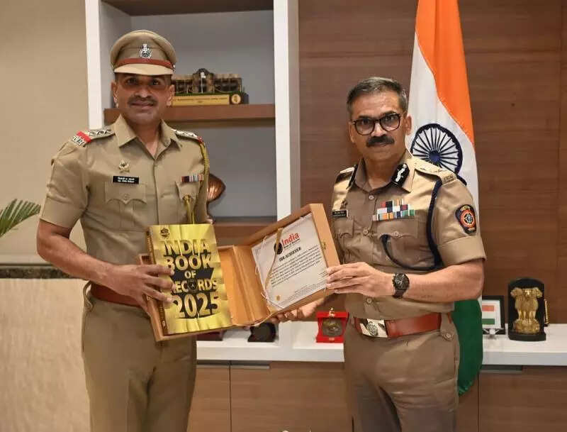 City Police Officer API Shivaji Nanaware Enters India Book Of Records 2025