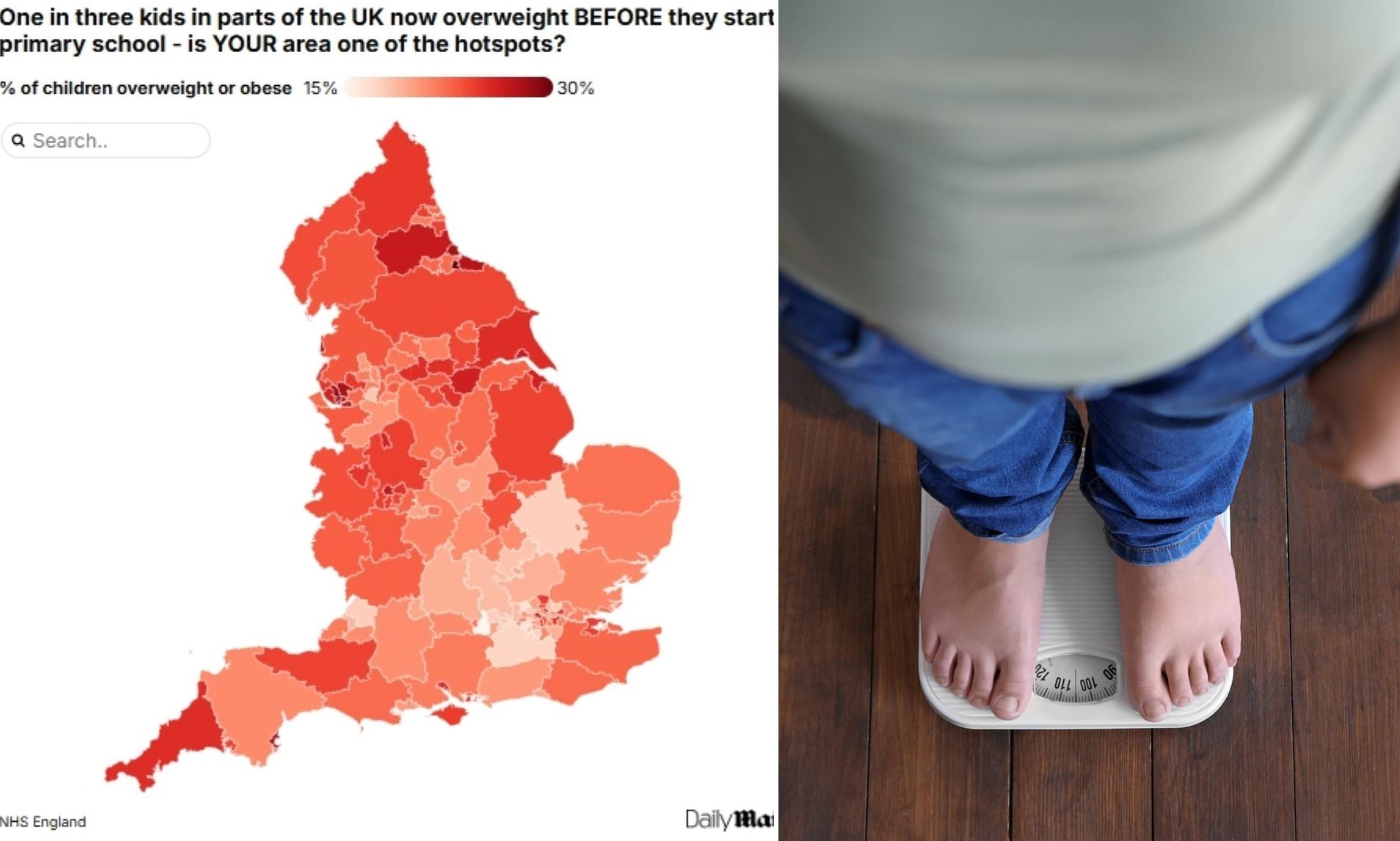 One in three kids in parts of the UK now overweight BEFORE they start ...