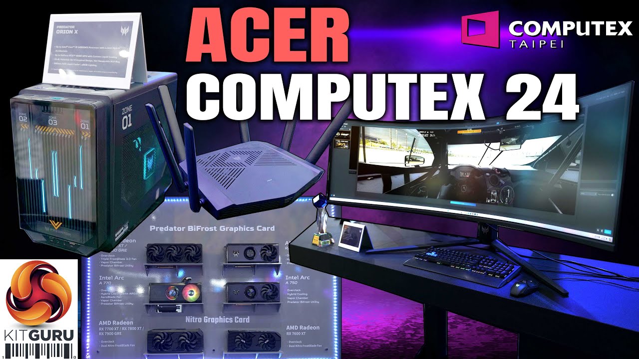 Computex 2024: Acer - Predator Z57, GPUs, monitors, laptops and more